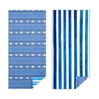 China GRS Certified Recycled Personalized Soft Absorbent Printed Beach Towel for sale