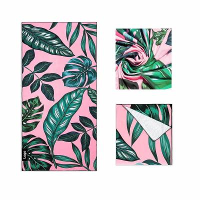 China Customizable Pattern Polyester and Polyamide Recycled Custom Beach Towel for sale