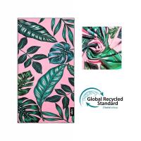 China Lightweight Oversized Sand Free Quick Dry Print Pink Custom Beach Towel for sale