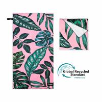 China Sand-free OEM Logo Printed Highly Absorbent Custom Beach Towel for sale