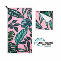 China Sand-free OEM Logo Printed Highly Absorbent Custom Beach Towel for sale