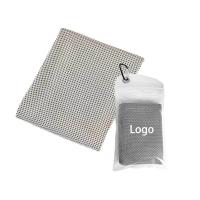 China Soft Breathable Ice Cold Quick-drying Gray Microfiber Cooling Towel for sale