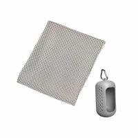 China Soft Breathable Ice Cold Quick-drying Gray Microfiber Cooling Towel for sale