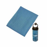 China Blue Color 160GSM Square Ice-Cold in Summer Microfiber Cooling Towel for sale