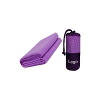 China Stripe Printed Ribbed Woven Techniques Microfiber Sports Towel for sale