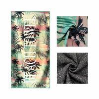 China RPET Quick-dry Microfiber Charcoal Gray On Back Custom Beach Towel for sale