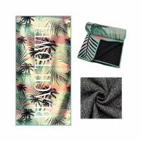 China RPET Quick-dry Microfiber Charcoal Gray On Back Custom Beach Towel for sale