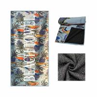 China Charcoal Gray Soft With Elastic Band Printed Custom Beach Towel for sale