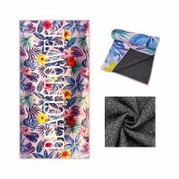 China Popular Sand Free OEM Charcoal Gray On Back Custom Beach Towel for sale