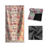 China Sublimated Large Polyester Charcoal Gray On Back Custom Beach Towel for sale