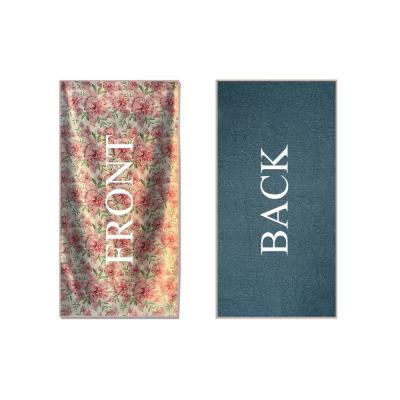 China Charcoal Gray On Back Personalized Sublimated Custom Beach Towel for sale