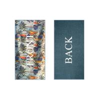 China Charcoal Gray On Back Personalized Sublimated Custom Beach Towel for sale