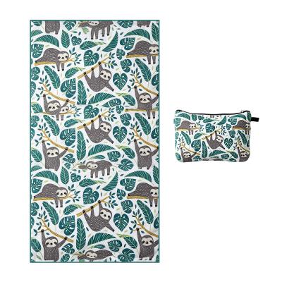 China Personalized Design Absorbent Quick Drying Printed Beach Towel for sale