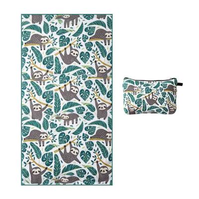 China Personalized Design Absorbent Quick Drying Printed Beach Towel for sale