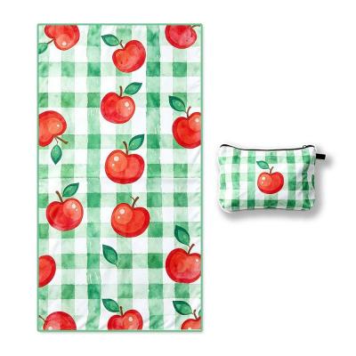 China Print design Sand Free Quick Dry Beach Towel Printed Beach Towel for sale