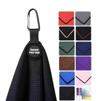 China OEM Design Magnetic Golf Towel Custom Logo Microfiber Golf Towel for sale