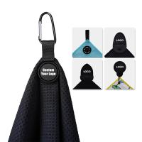 China OEM Design Magnetic Golf Towel Custom Logo Microfiber Golf Towel for sale