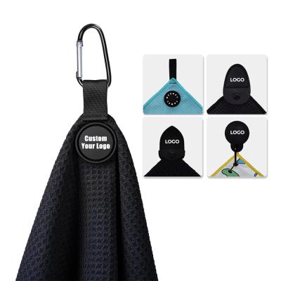 China OEM Design Magnetic Golf Towel Custom Logo Microfiber Golf Towel for sale