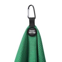 China Golf Accessories Solid Towel With Clip Hook Microfiber Golf Towel for sale