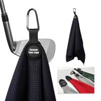 China 40x40cm Magnetic Towel with Cleaning Pocket Microfiber Golf Towel for sale