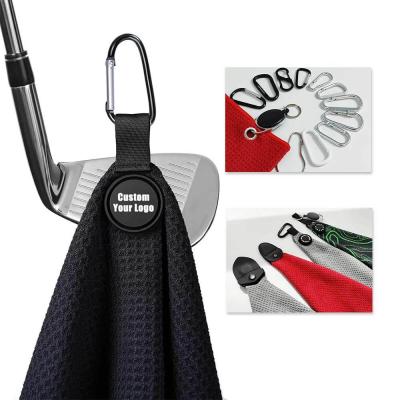 China 40x40cm Magnetic Towel with Cleaning Pocket Microfiber Golf Towel for sale