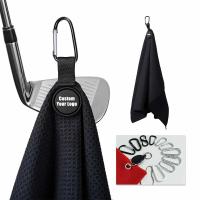 China 40x40cm Magnetic Towel with Cleaning Pocket Microfiber Golf Towel for sale