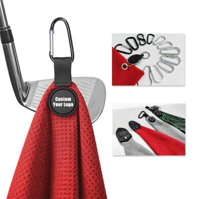 China Magnetic Quick Dry Waffle Towel for Golf Club Microfiber Golf Towel for sale