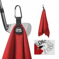 China Magnetic Quick Dry Waffle Towel for Golf Club Microfiber Golf Towel for sale