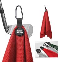 China Magnetic Quick Dry Waffle Towel for Golf Club Microfiber Golf Towel for sale