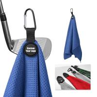 China Custom Color Golf Towel 40*60cm With Magnet Microfiber Golf Towel for sale