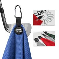 China Custom Color Golf Towel 40*60cm With Magnet Microfiber Golf Towel for sale