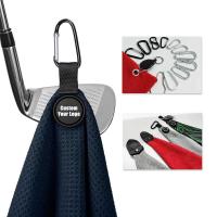 China Custom Logo Strong Magnetic N45 40*40 Waffle Microfiber Golf Towel for sale