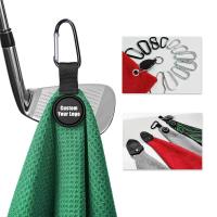 China Club Cleaning Towels with Carabiner Magnetic Microfiber Golf Towel for sale