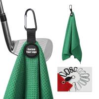 China Club Cleaning Towels with Carabiner Magnetic Microfiber Golf Towel for sale