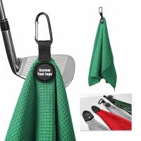 China Club Cleaning Towels with Carabiner Magnetic Microfiber Golf Towel for sale