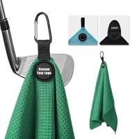 China Magnetic 40x40cm Strong Cleaning Club Customized Waffle Golf Towel for sale