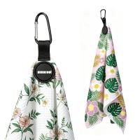 China Custom Pattern Quick-Dry Travel Golf With Clip Waffle Golf Towel for sale