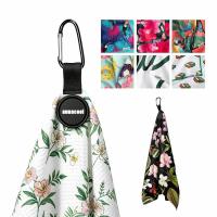 China Custom Printing Design Clean and Wipe With Clip Waffle Golf Towel for sale