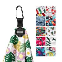 China Custom Print Design With Carabiner & Grommet Sports Waffle Golf Towel for sale
