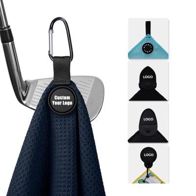 China Quick Dry Absorbent Powerful Magnet Outdoor Custom Waffle Golf Towel for sale