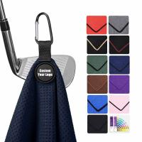 China Quick Dry Absorbent Powerful Magnet Outdoor Custom Waffle Golf Towel for sale