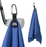 China Thick Waffle Weave Sublimation Sports With Magnet Waffle Golf Towel for sale