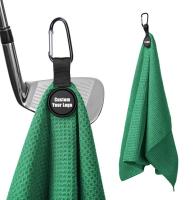 China Custom Logo Towel Waffle Magnetic Golf Cleaning Waffle Golf Towel for sale