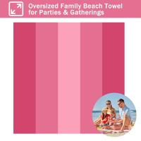 China Custom Sand Free Quick Dry Extra Large Striped Printed Beach Towel for sale