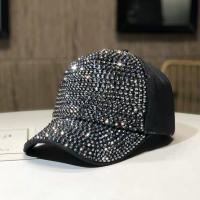China Adjustable Rhinestone Sequins Baseball Cap for sale