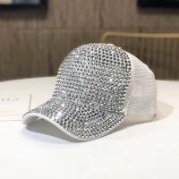 China Adjustable Rhinestone Sequins Baseball Cap for sale