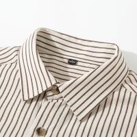 China American Retro Men’s Striped Shirt Vertical Striped Cotton Loose Casual Long Sleeved Knitted Flannel Spring GZHK-2631 for sale