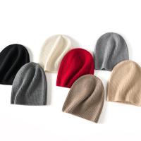 China Casual 100% pure cashmere knitted woolen hat for sale