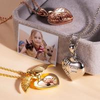 China Custom Photo Heart Locket Necklace for sale