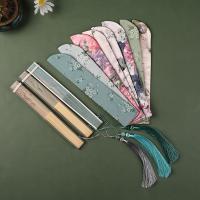 China Elegant Handmade Bamboo & Silk Folding Fan – Lightweight Purse-Size Accessory with Tassel for sale